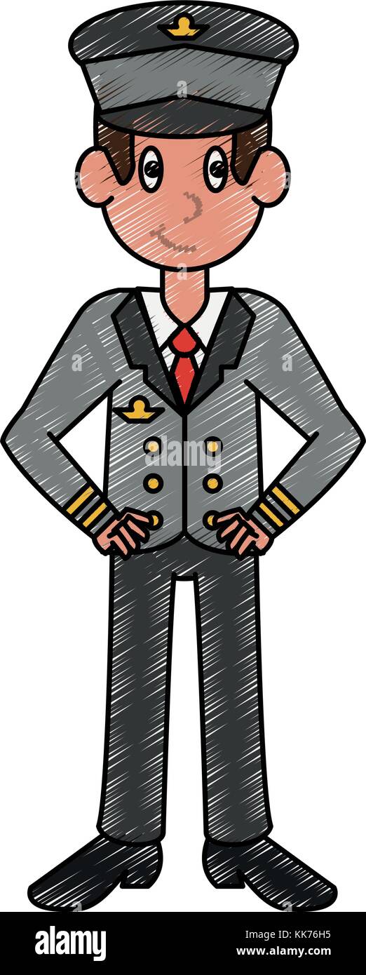 Commercial pilot avatar cartoon Stock Vector Image & Art - Alamy