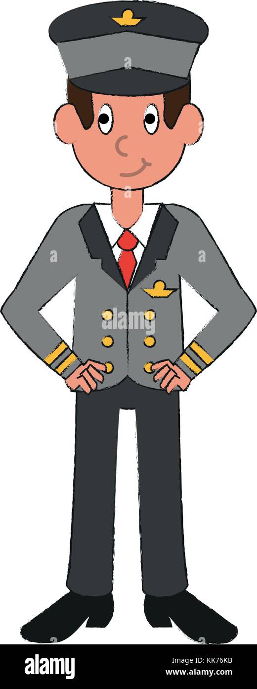 Commercial pilot avatar cartoon Stock Vector Image & Art - Alamy