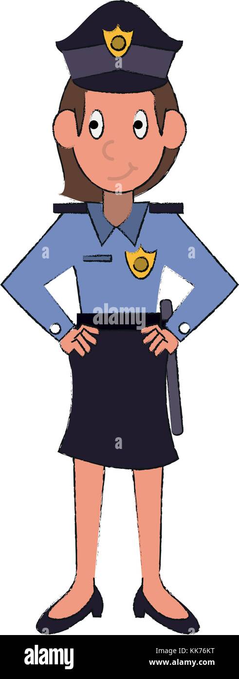 Woman police avatar cartoon Stock Vector Image & Art - Alamy