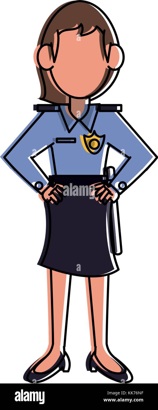 Lady Security Guard Clipart