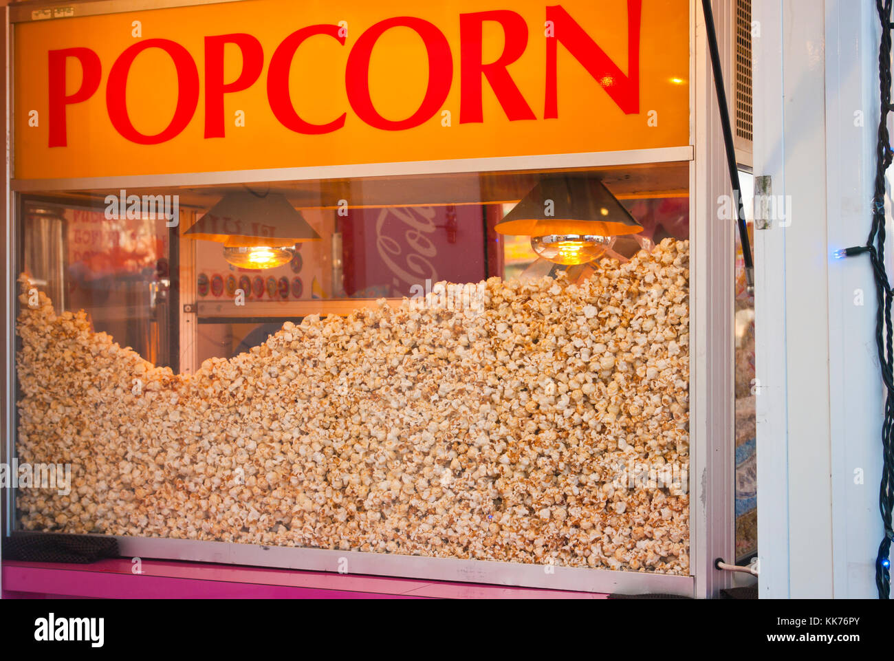 Popcorn Stall at a Funfair Stock Photo - Alamy