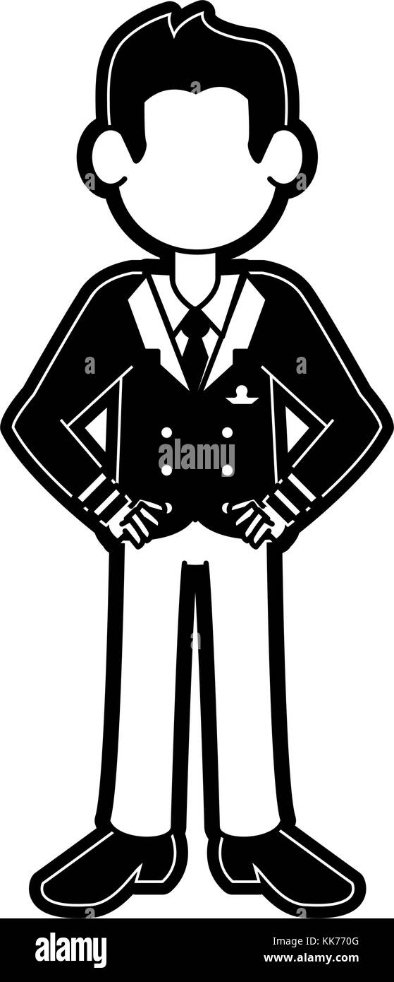 Commercial pilot avatar cartoon Stock Vector Image & Art - Alamy