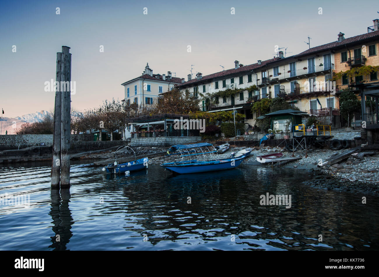 the poetic village of the Pescatori island on Lake Maggiore, Italy ...
