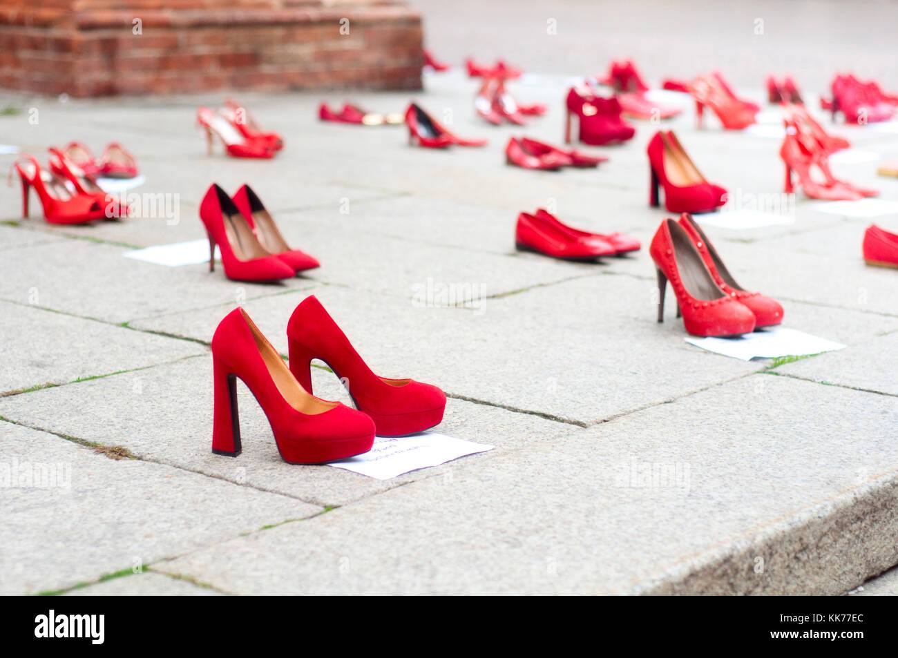 Violence women italy red shoes hi-res stock photography and images - Alamy