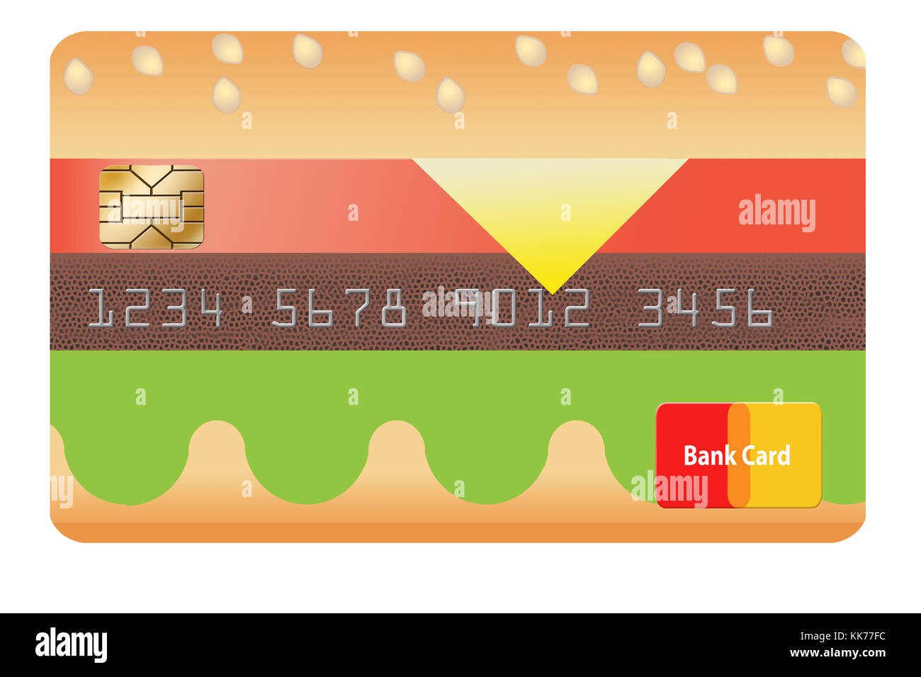 Here is a credit card that looks like a cheese burger Stock Photo - Alamy