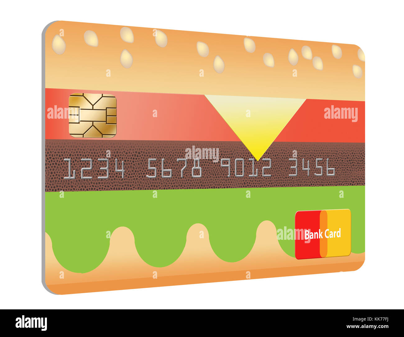 Here is a credit card that looks like a cheese burger Stock Photo - Alamy