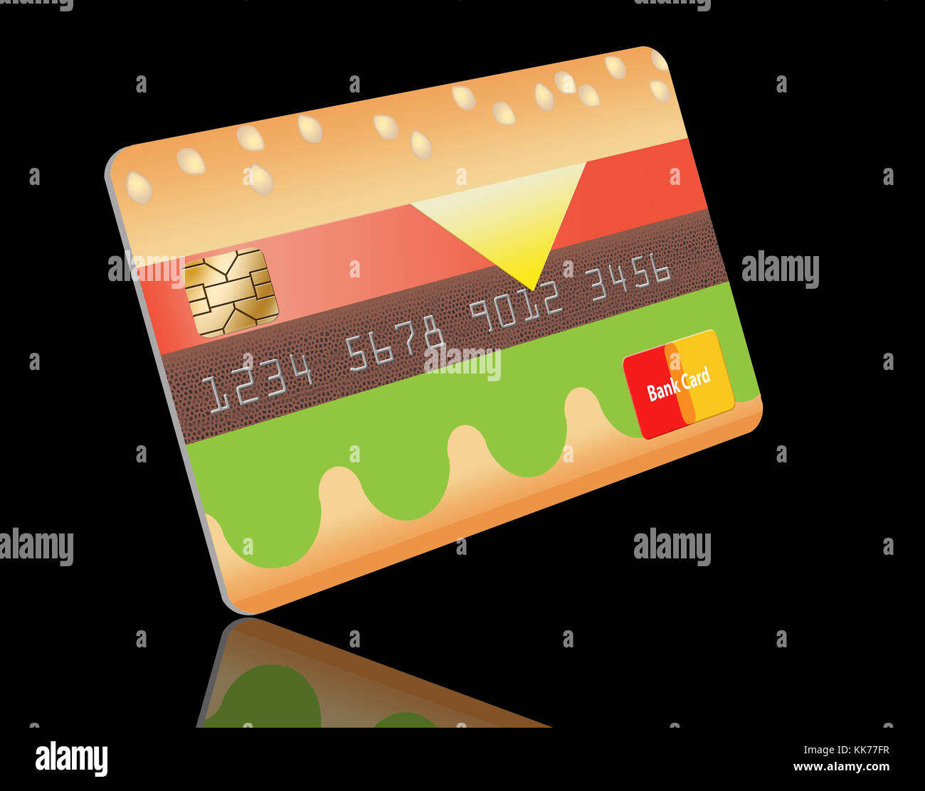 Here is a credit card that looks like a cheese burger Stock Photo - Alamy