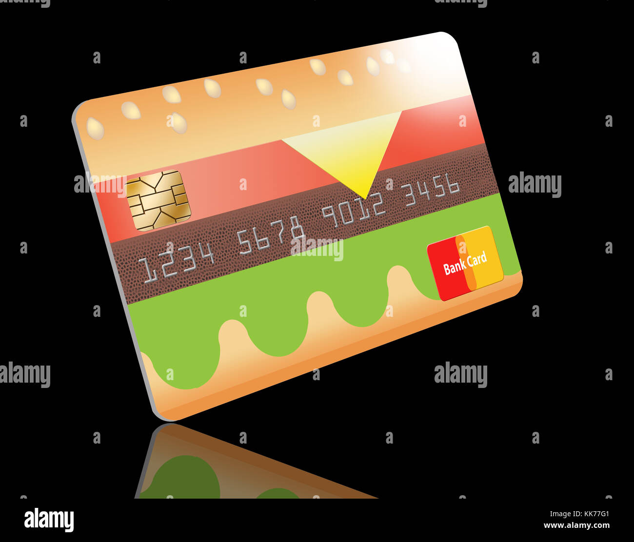 Here is a credit card that looks like a cheese burger Stock Photo - Alamy