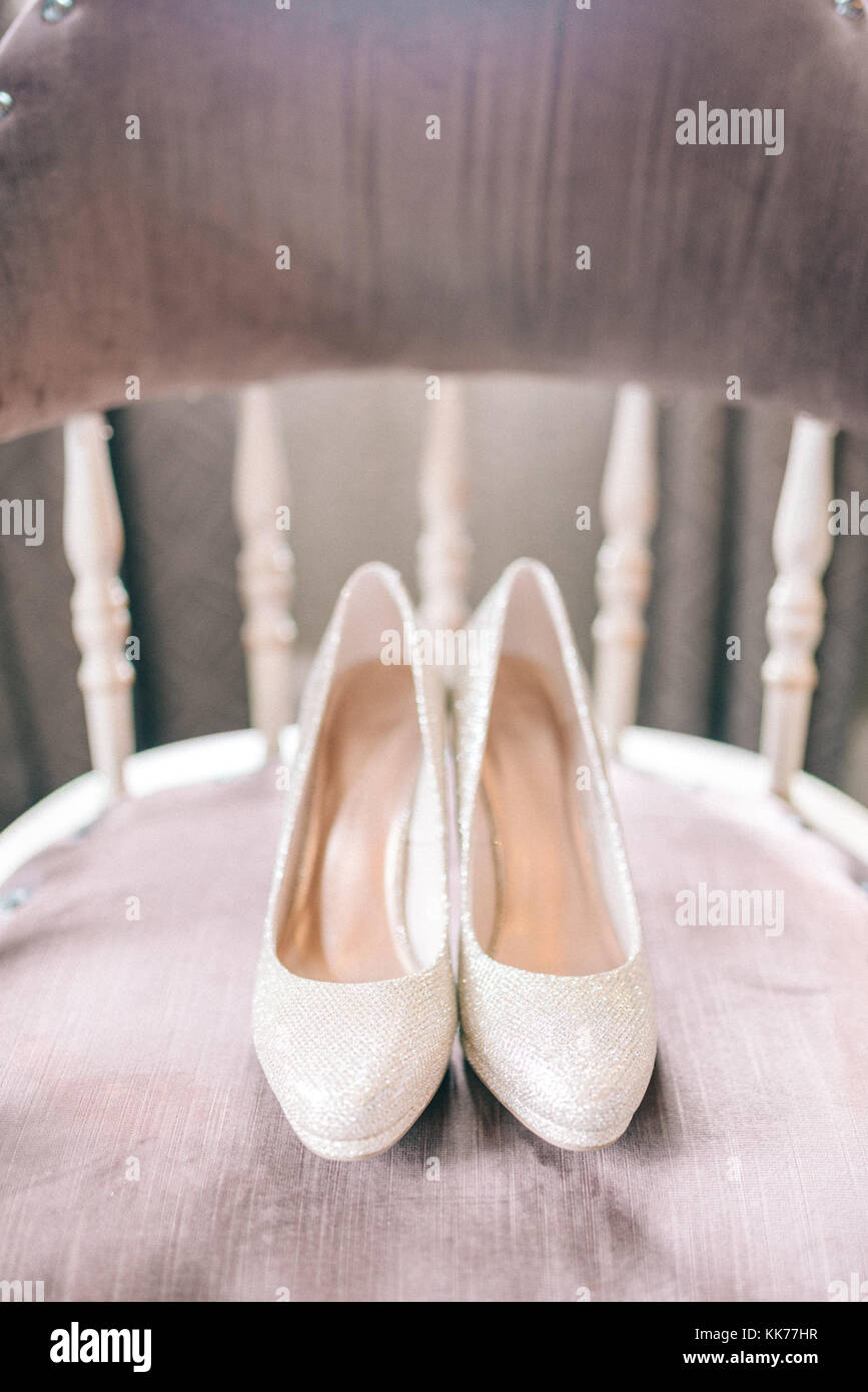 Beautiful Wedding Shoes Stock Photo - Alamy
