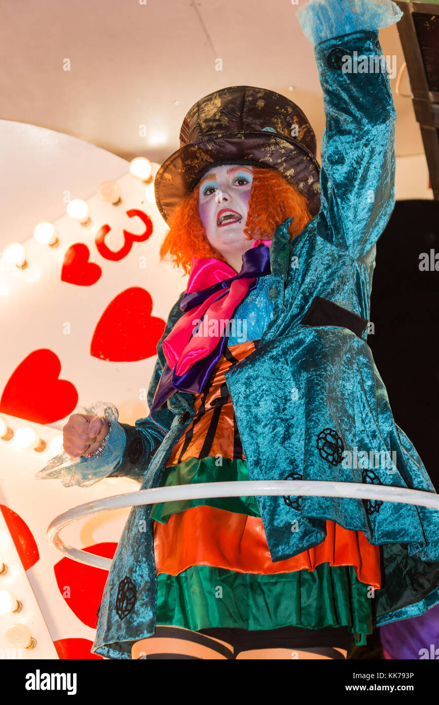 Glastonbury, UK, 18th November 2017, Aliens Carnival Club float ...