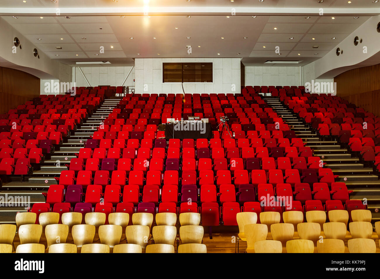 Concert hall interior perspective view, nobody inside Stock Photo - Alamy