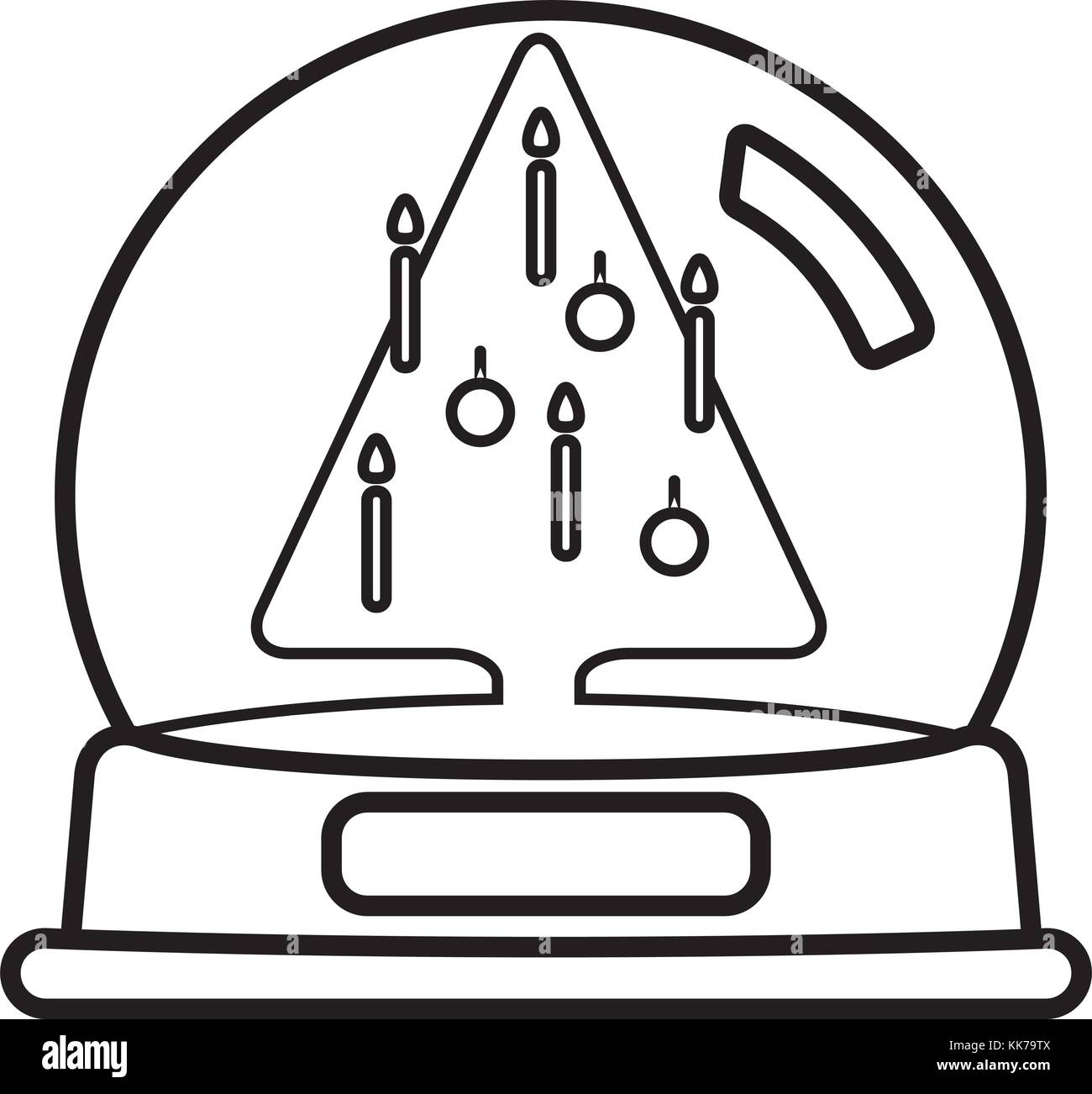 Holiday snow globe thin Stock Vector Images - Alamy