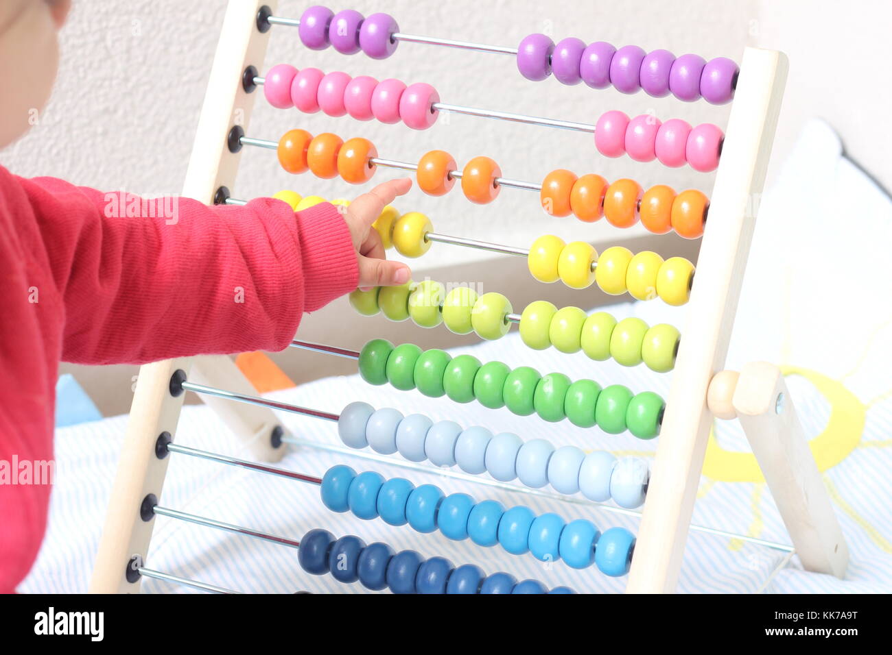 baby using abacus Stock Photo - Alamy
