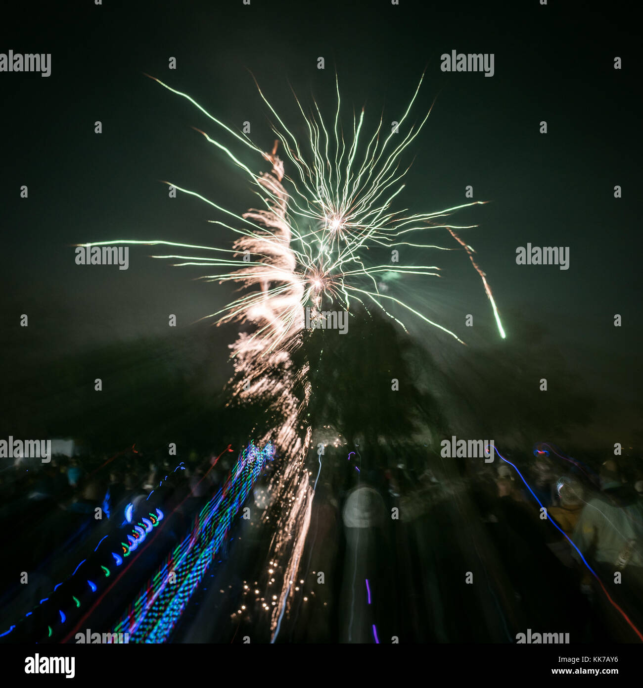 Buile Hill Fireworks 2017 Stock Photo - Alamy