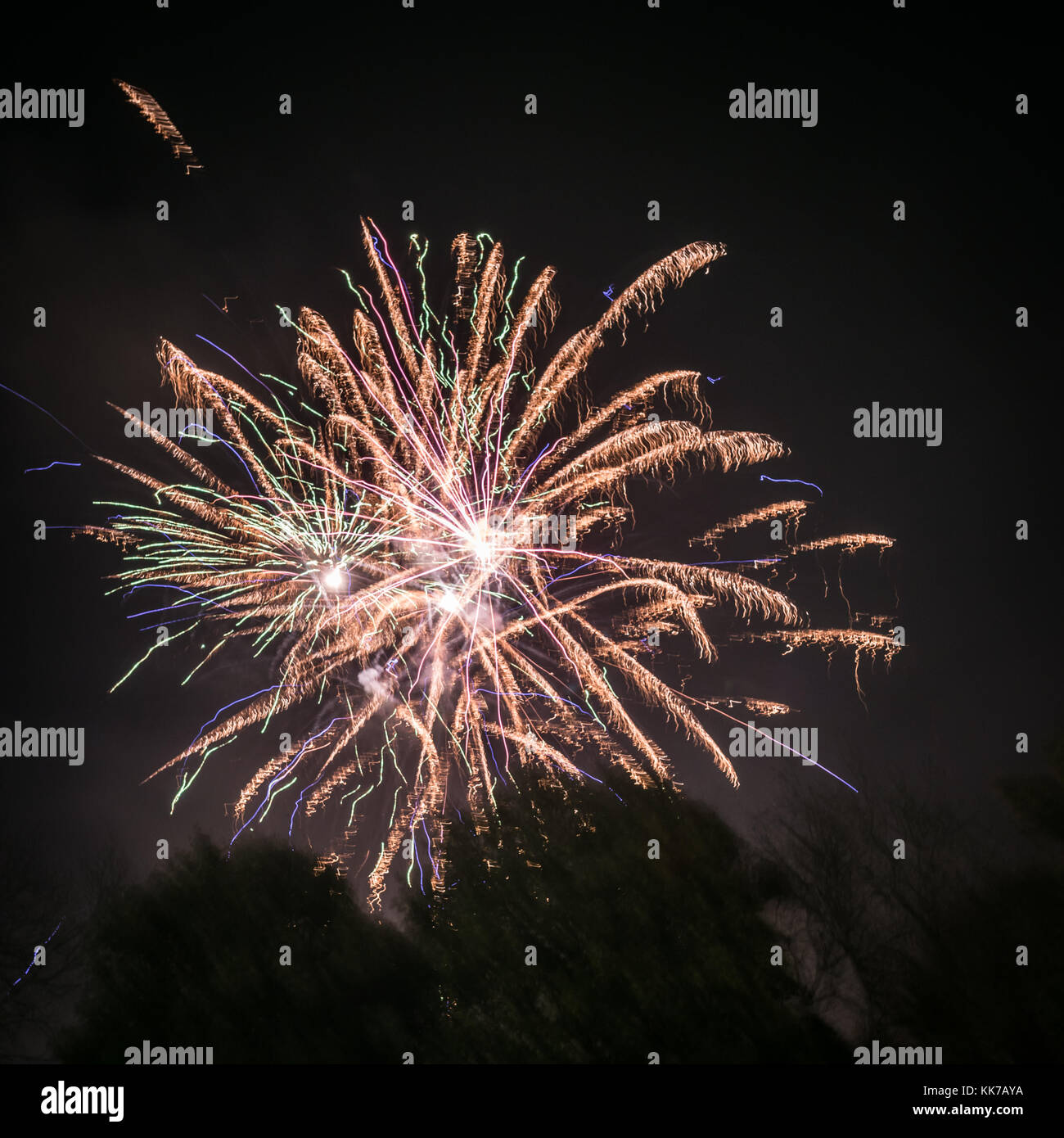Buile Hill Fireworks 2017 Stock Photo - Alamy