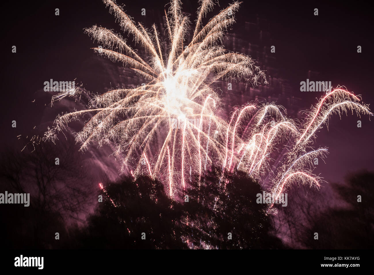 Buile Hill Fireworks 2017 Stock Photo - Alamy