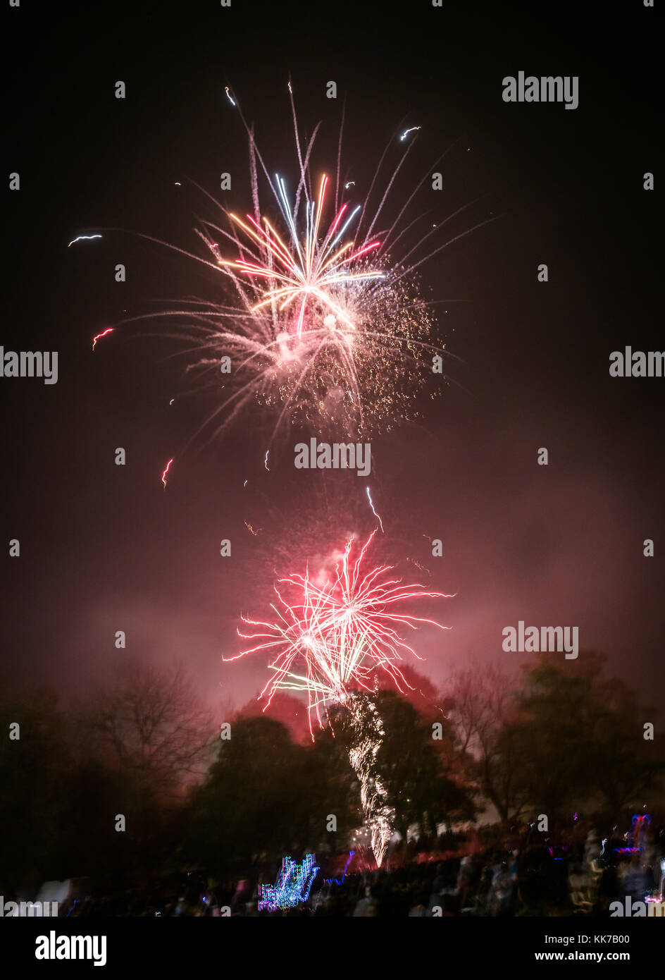 Buile Hill Fireworks 2017 Stock Photo - Alamy