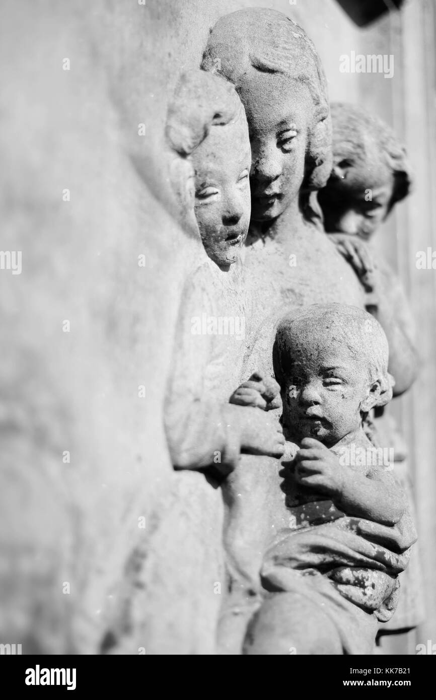 Stone necropolis Black and White Stock Photos & Images - Alamy