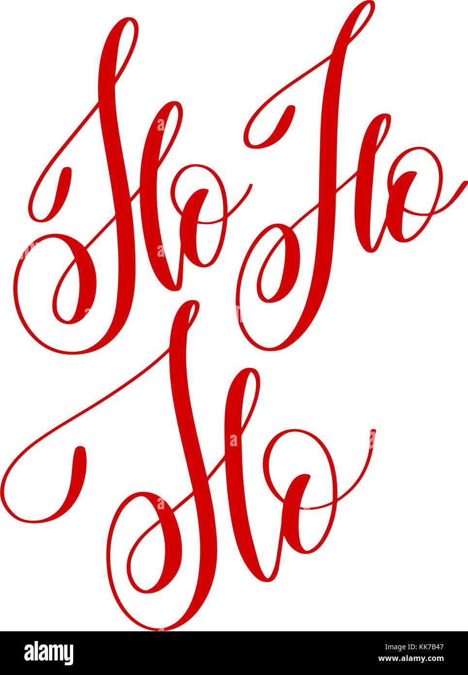 ho ho ho - hand lettering inscription to winter holiday design Stock Vector Image & Art - Alamy