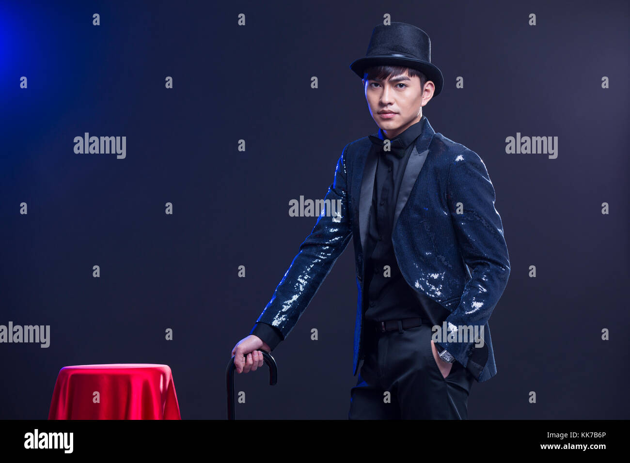 Young Chinese male magician Stock Photo - Alamy