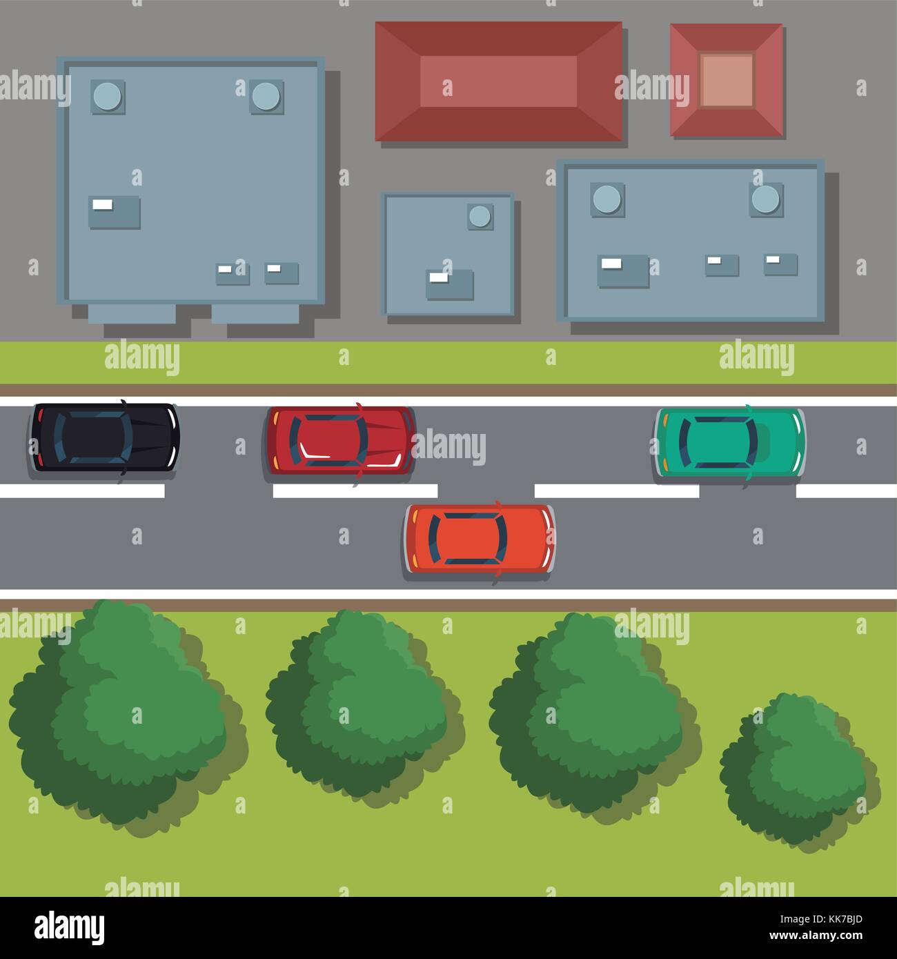 Urban top view cartoon Stock Vector Image & Art - Alamy