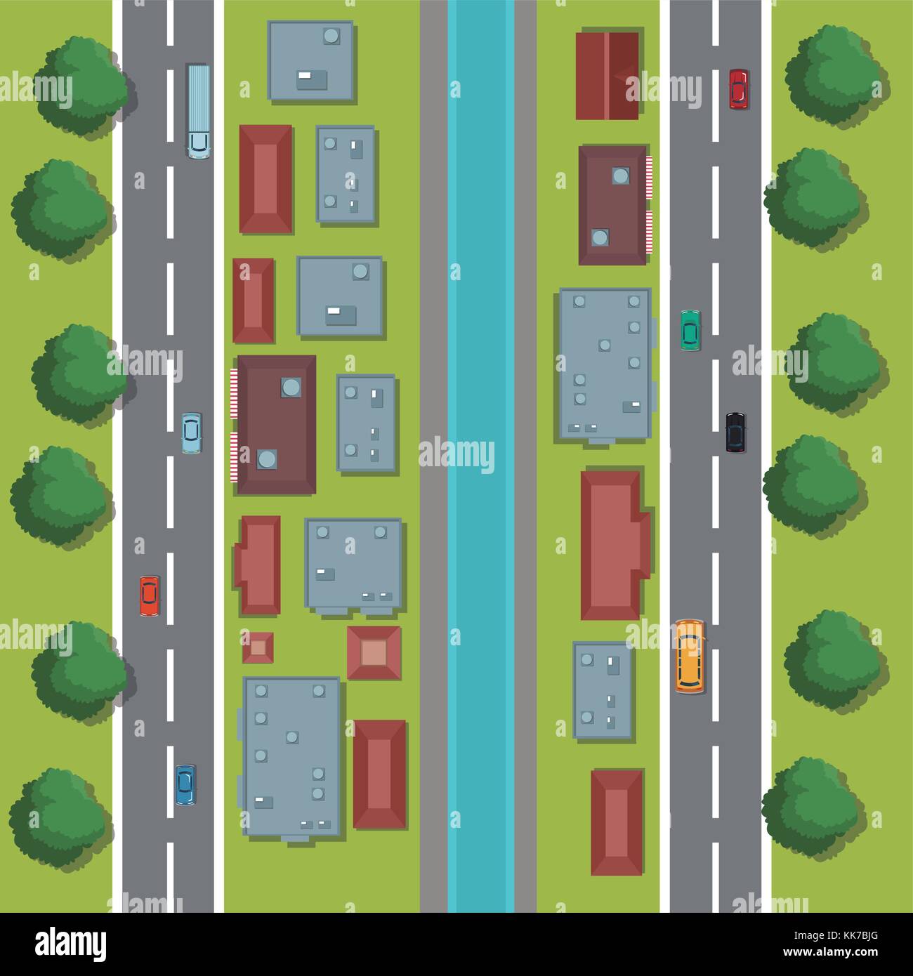 Urban top view cartoon Stock Vector Image & Art - Alamy