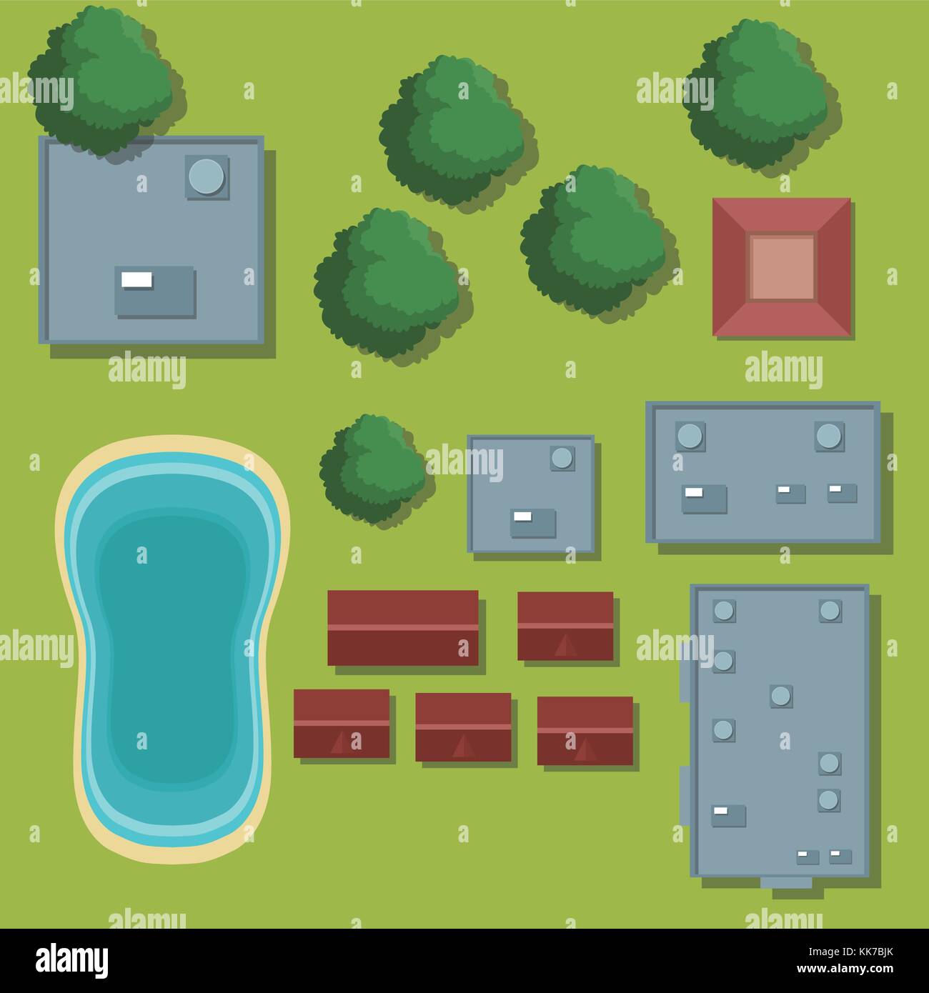 Urban top view cartoon Stock Vector Image & Art - Alamy