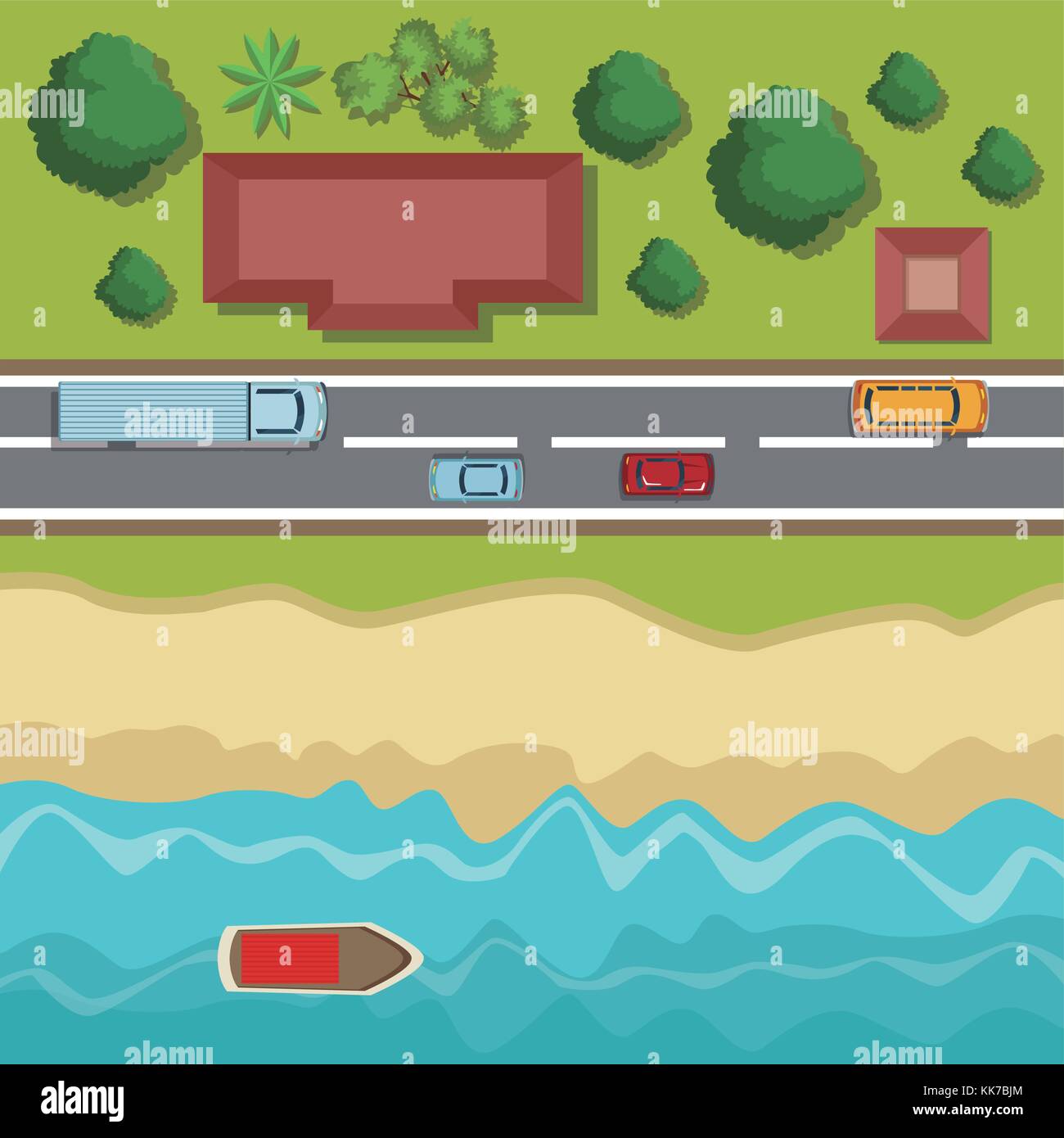 Urban top view cartoon Stock Vector Image & Art - Alamy