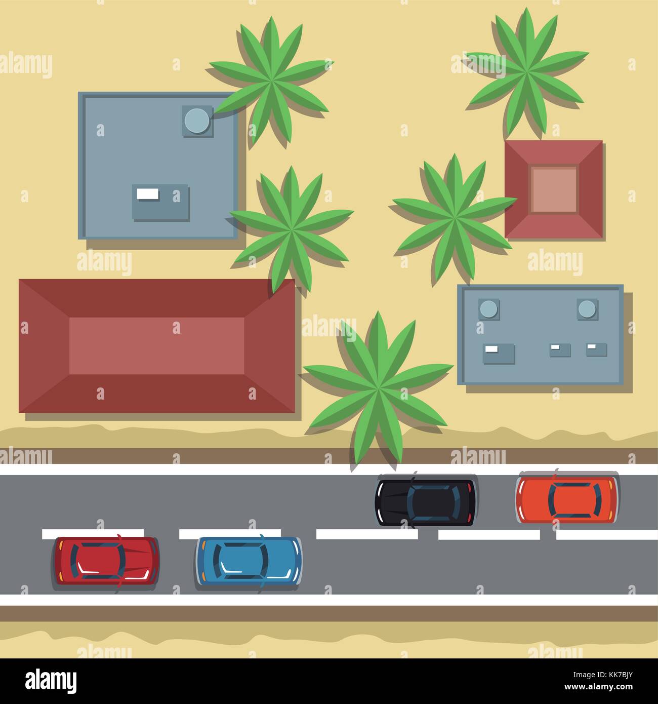 Urban top view cartoon Stock Vector Image & Art - Alamy