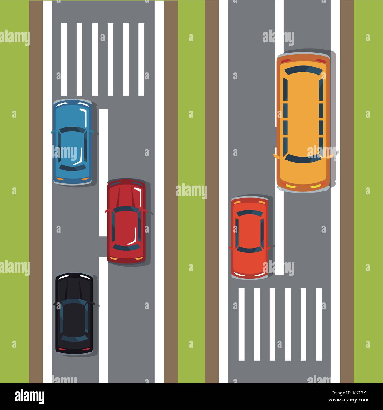 Highways top view cartoon Stock Vector Image & Art - Alamy