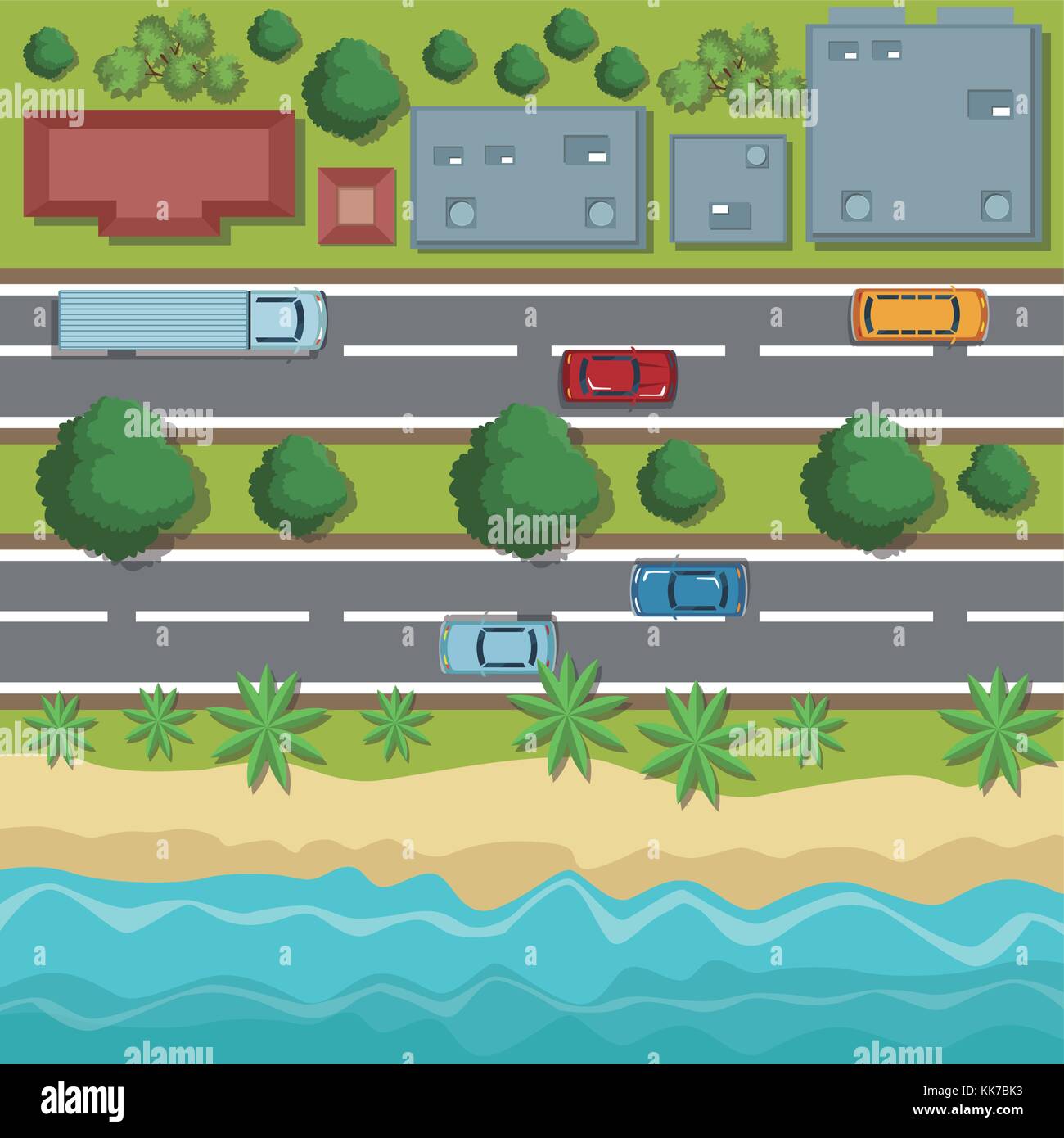 Urban top view cartoon Stock Vector Image & Art - Alamy