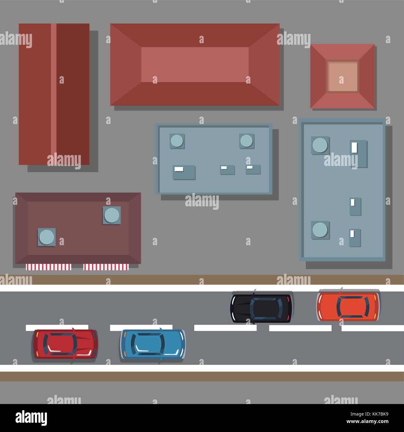 Urban top view cartoon Stock Vector Image & Art - Alamy