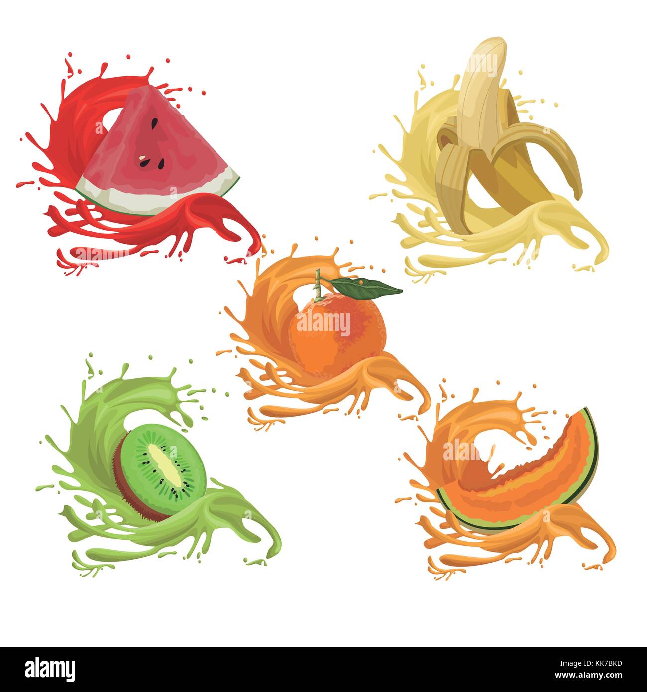 Fruits splash design Stock Vector Image & Art - Alamy