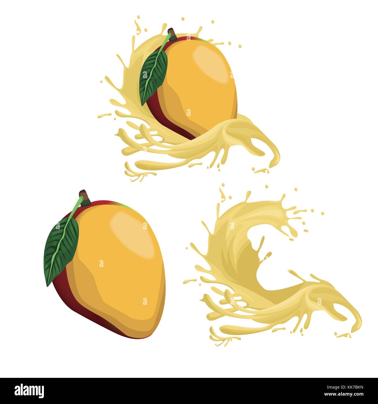 Mango fruit splash Stock Vector Image & Art - Alamy