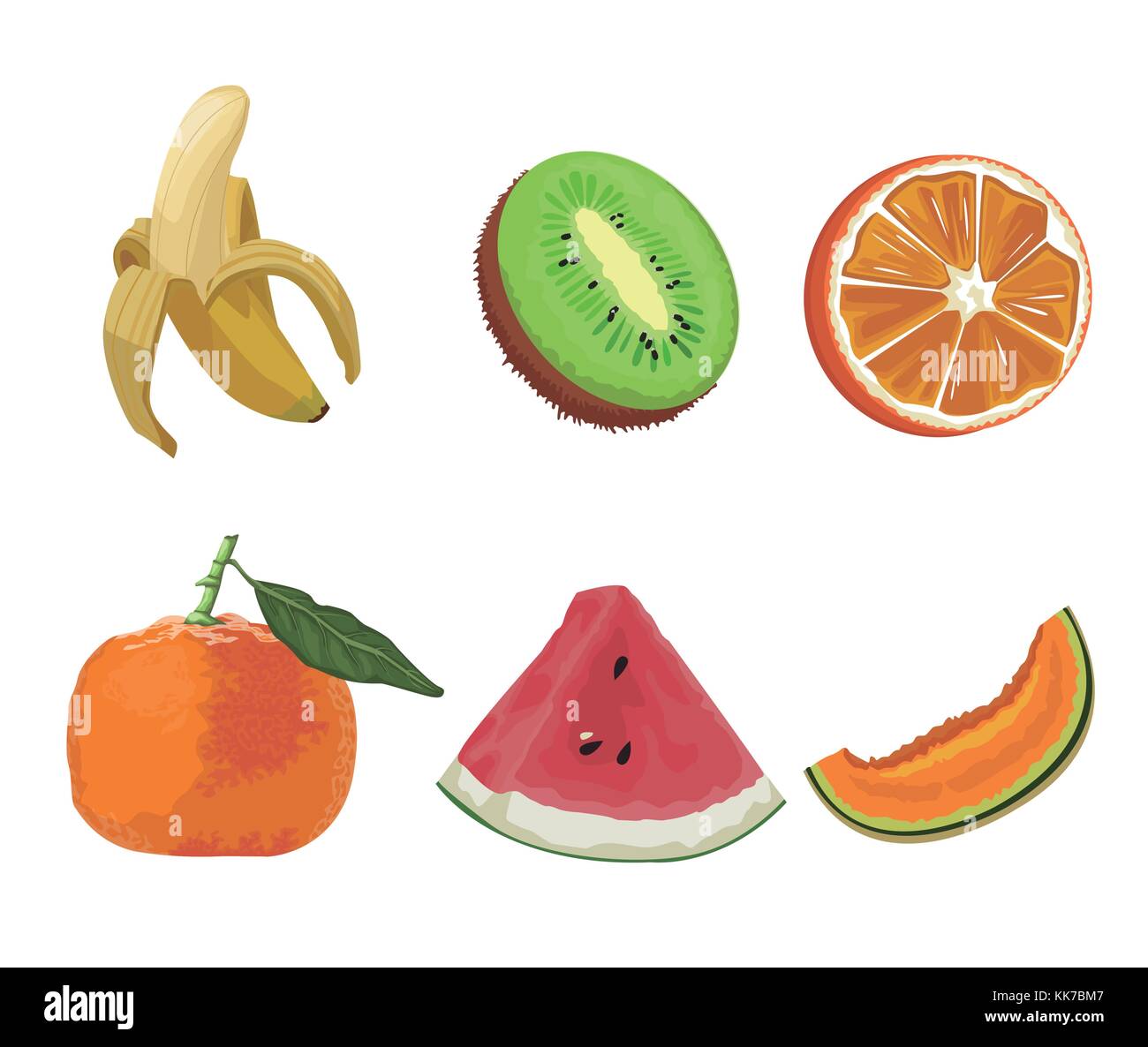 Mixed fruits harvest Stock Vector Images - Alamy