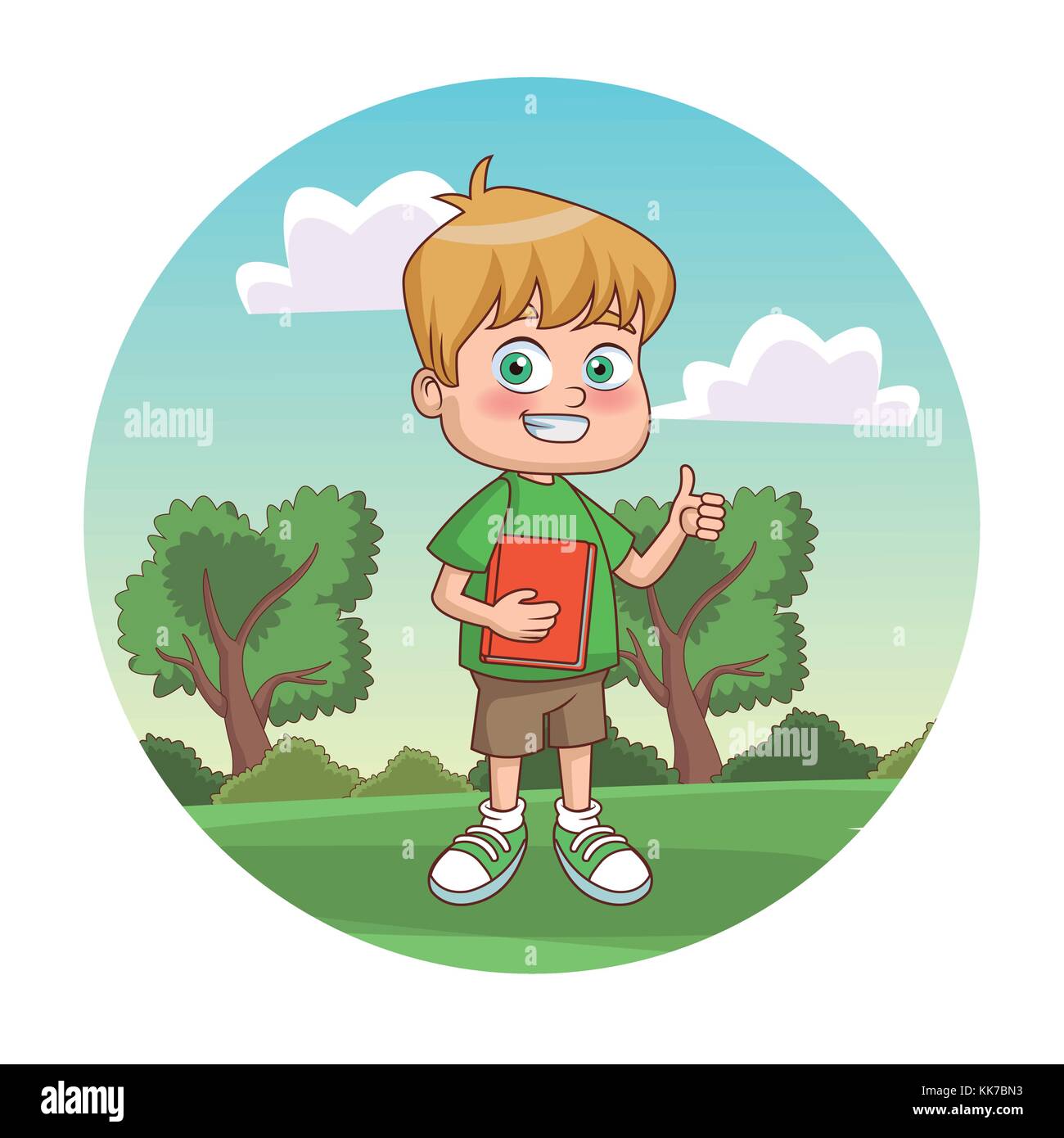 Cute schoolboy cartoon Stock Vector Image & Art - Alamy