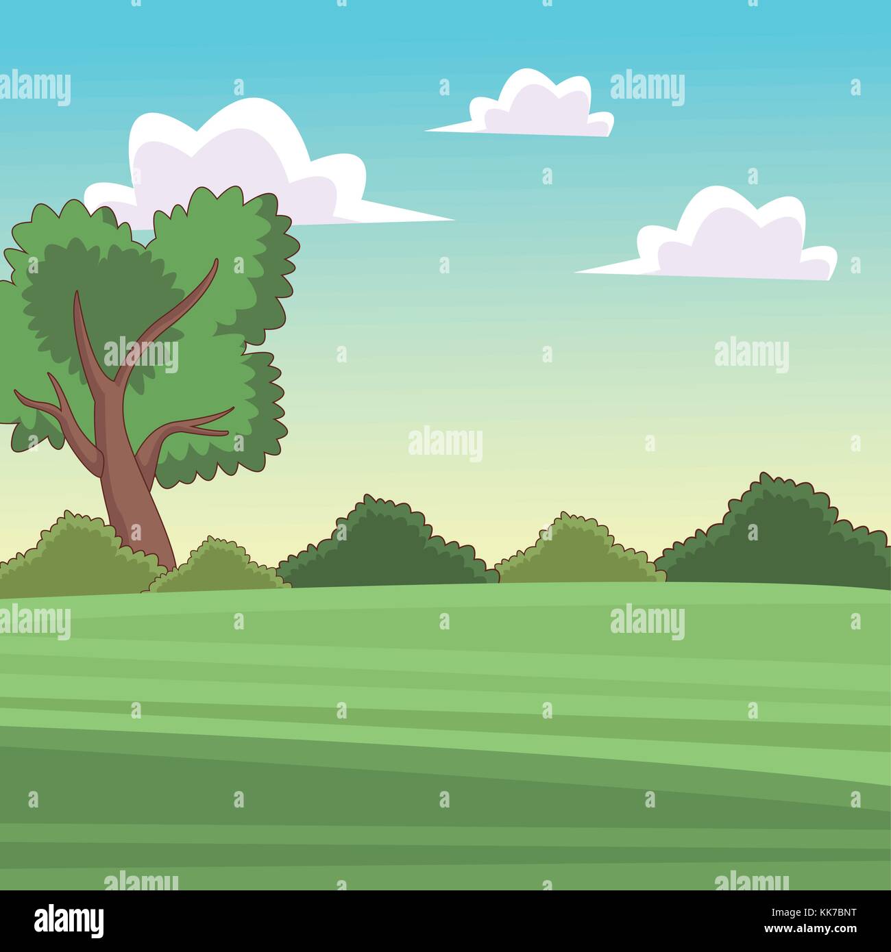 Cute landscape cartoon Stock Vector Image & Art - Alamy