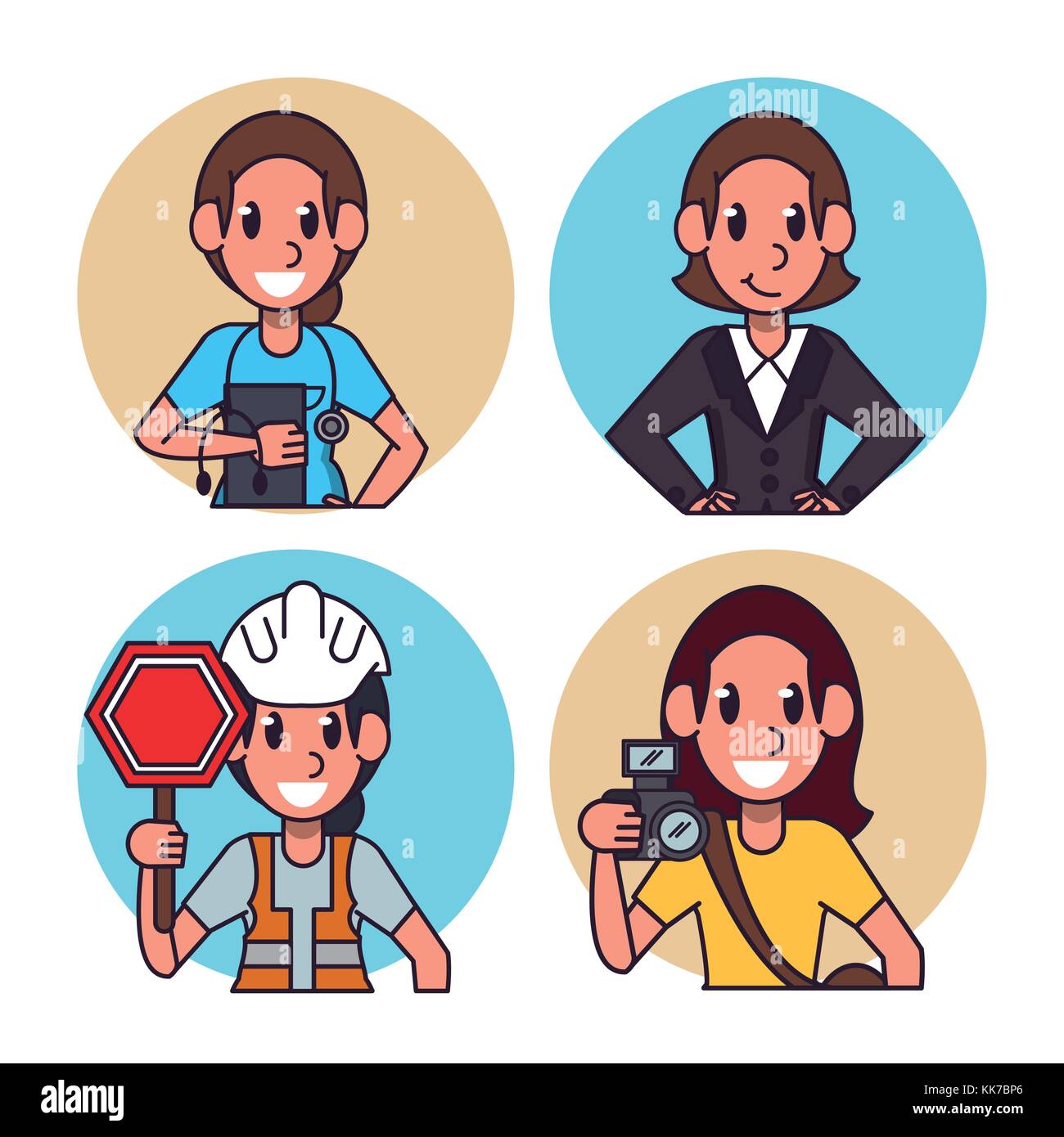 Worker cartoon icons Stock Vector Image & Art - Alamy
