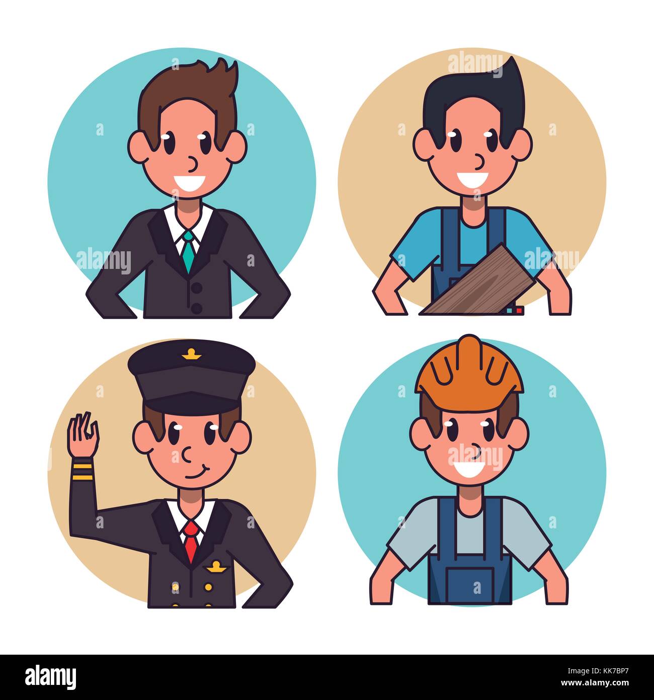 Worker cartoon icons Stock Vector Image & Art - Alamy