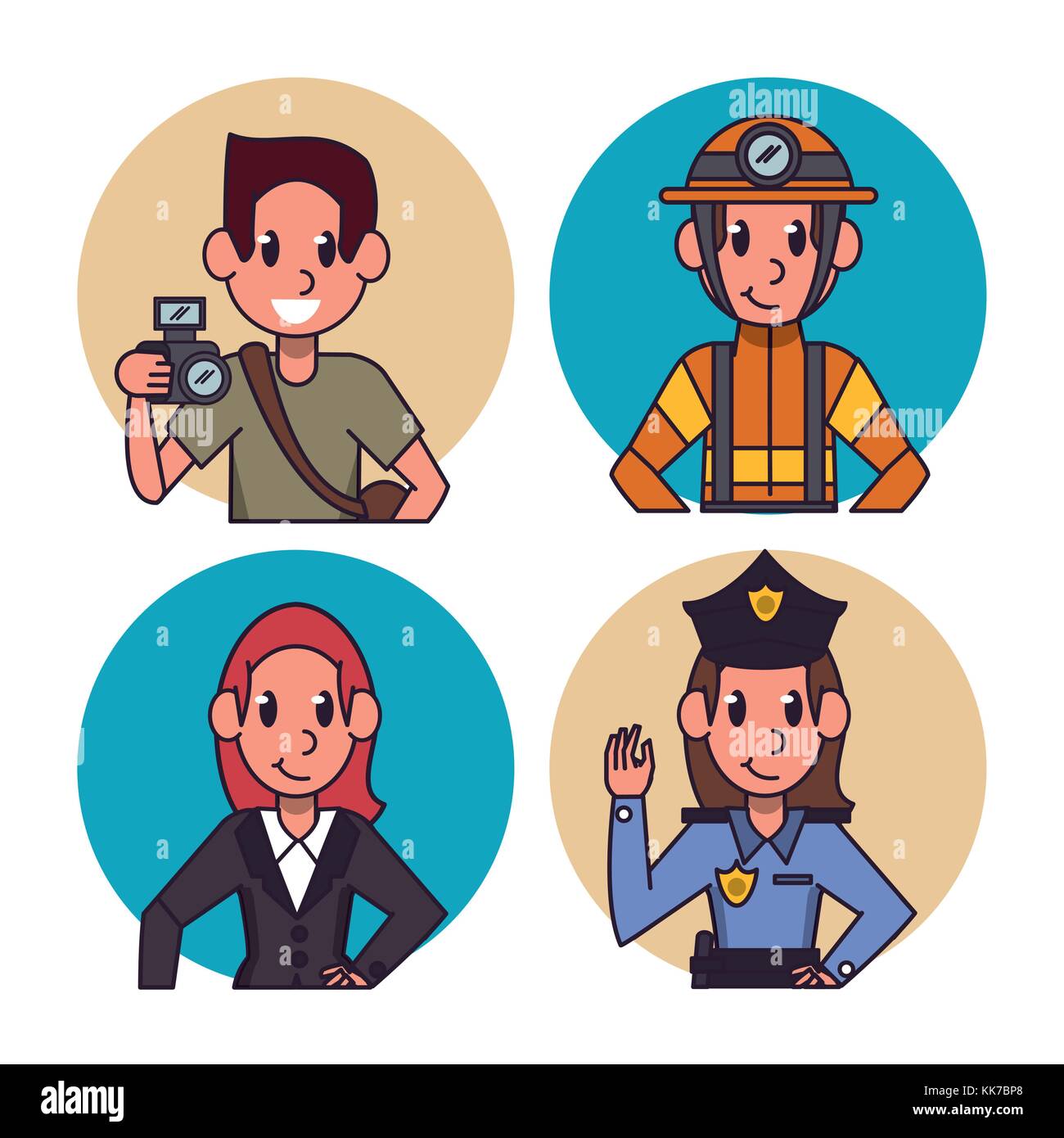 Worker cartoon icons Stock Vector Image & Art - Alamy