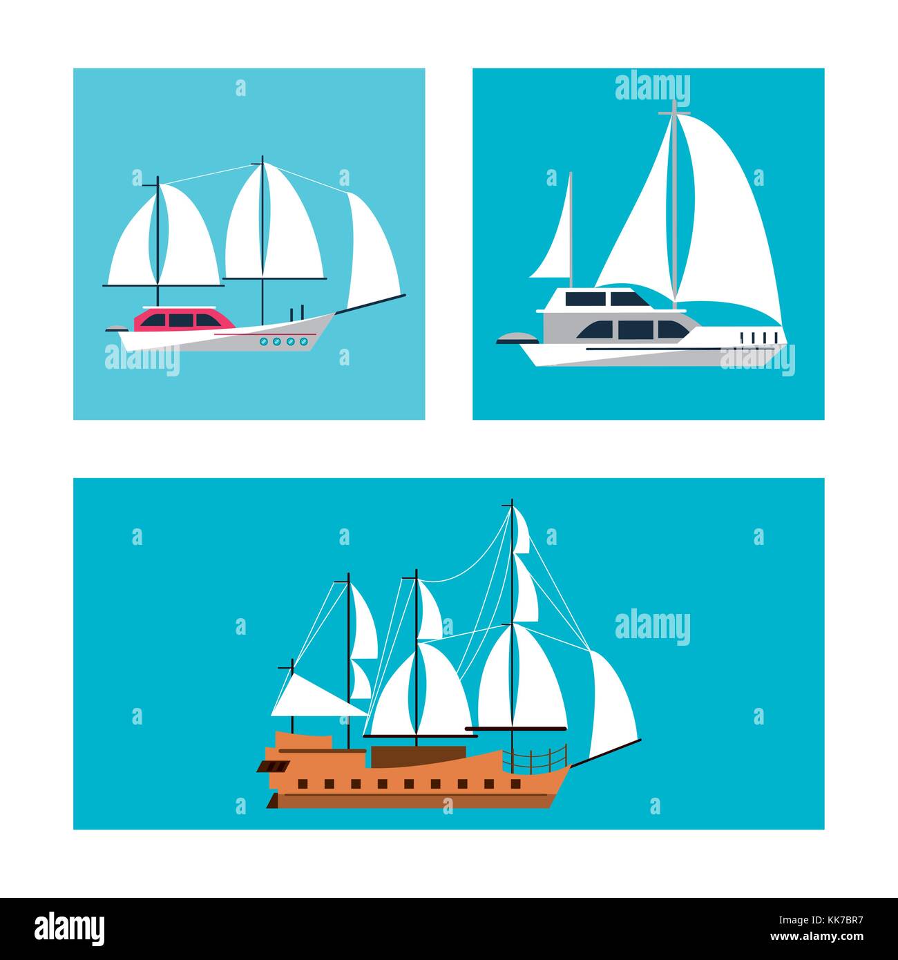 Ships icons set Stock Vector Image & Art - Alamy