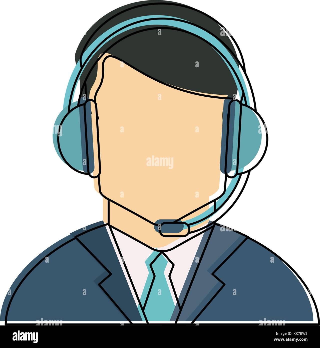 Call center man avatar Stock Vector Image & Art - Alamy