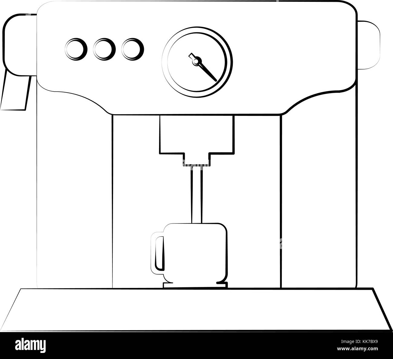 Modern coffee machine Stock Vector Image & Art - Alamy