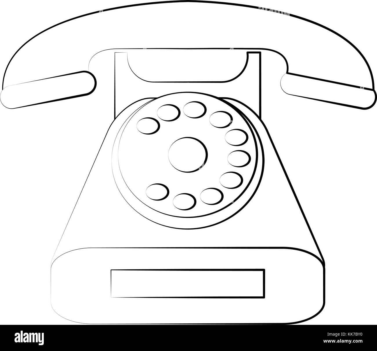 Vintage telephone symbol Stock Vector Image & Art - Alamy