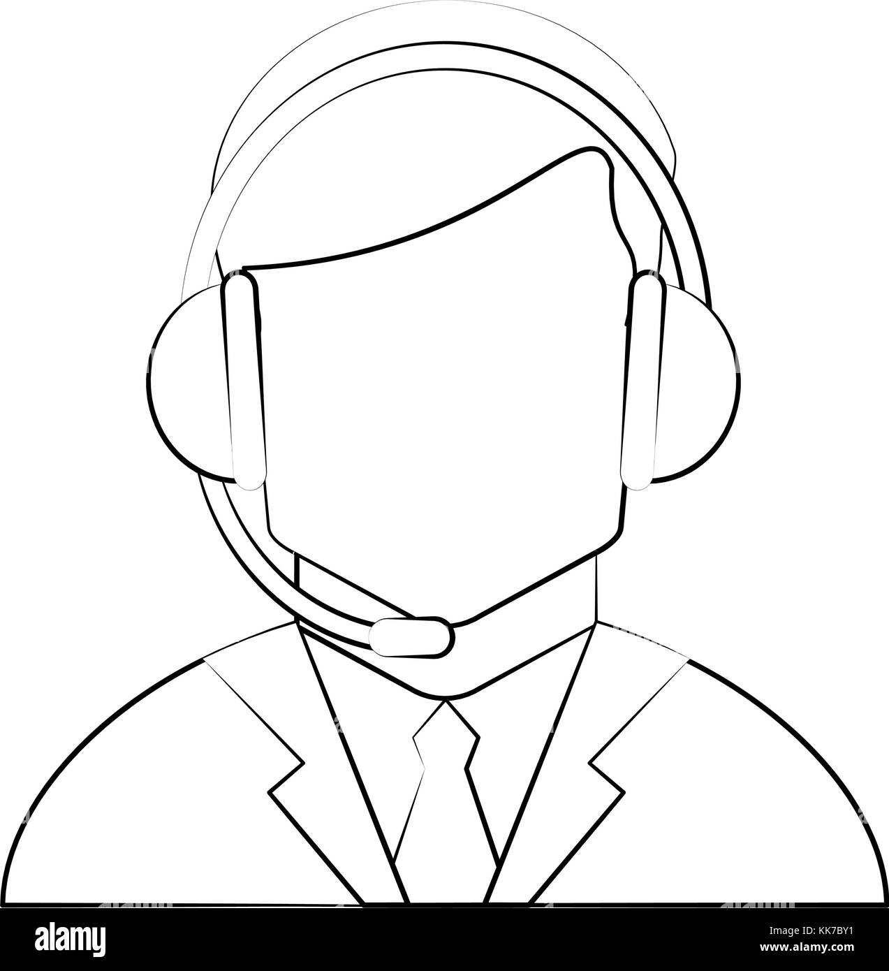 Call center man avatar Stock Vector Image & Art - Alamy