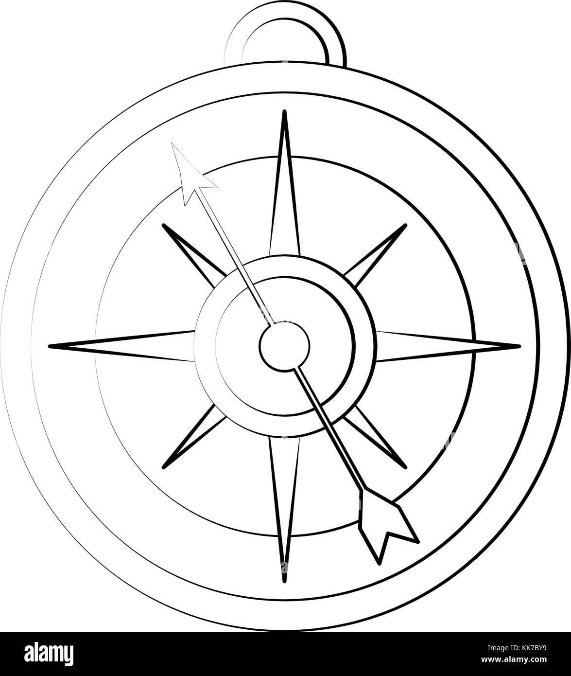 Old navigation compass Stock Vector Image & Art - Alamy