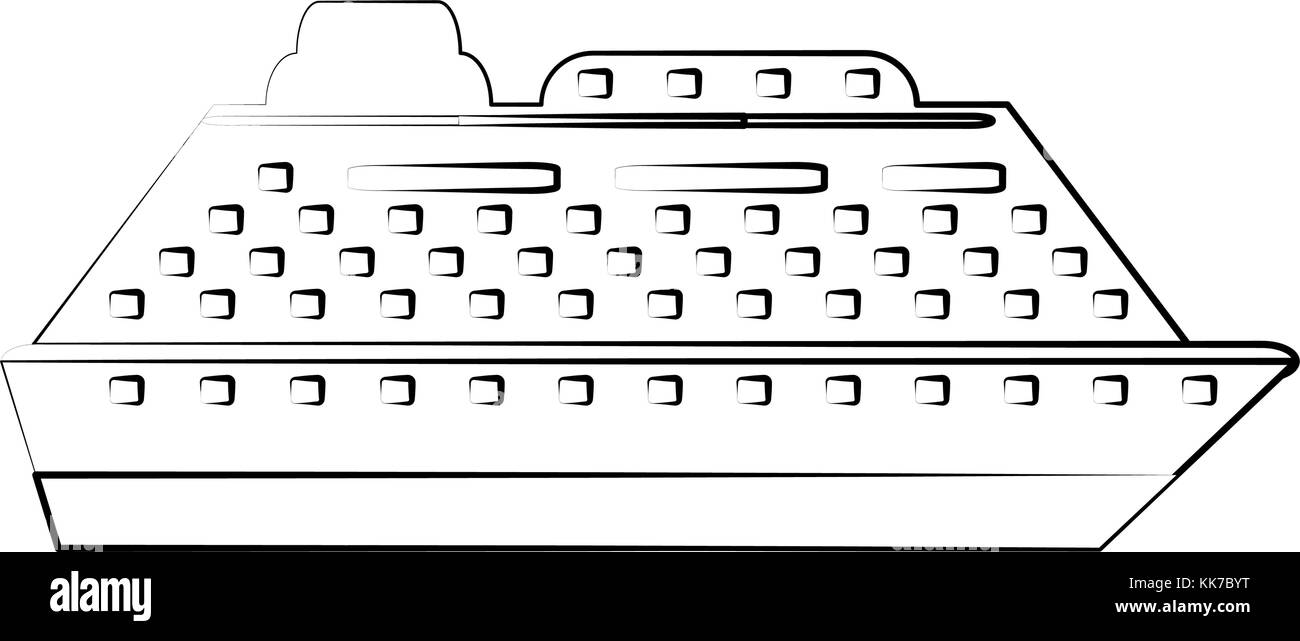 Caribbean cruise ship scenic Stock Vector Images - Alamy