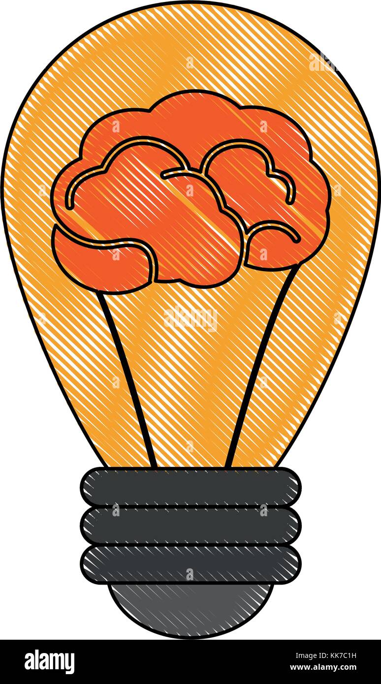 Bulb with brain Stock Vector Image & Art - Alamy
