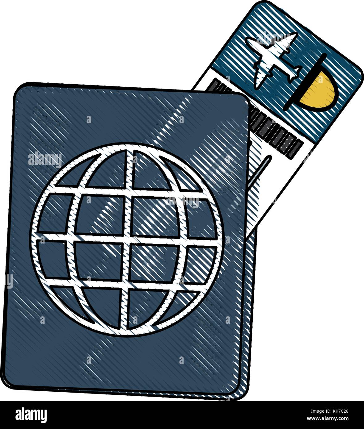 Passport with ticket Stock Vector Image & Art - Alamy