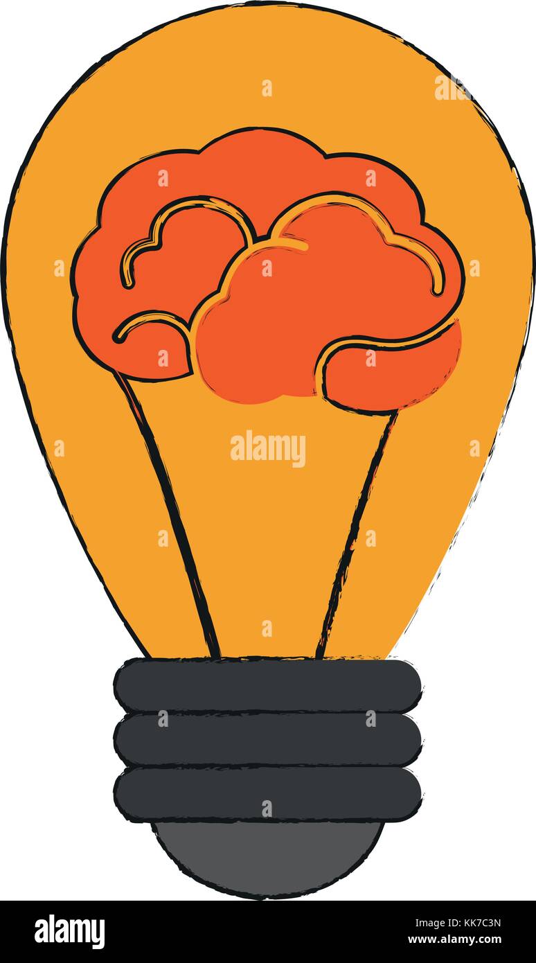 Bulb with brain Stock Vector Image & Art - Alamy